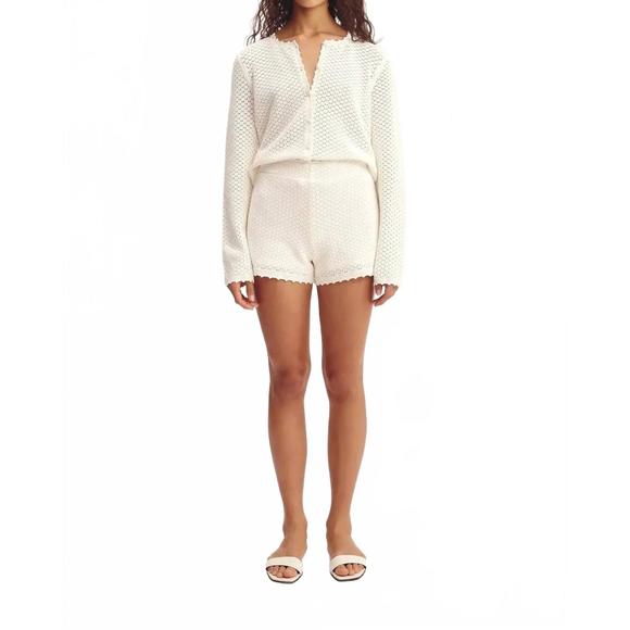 Posse | Shorts | New Posse Helena Knit Short In White | Poshmark